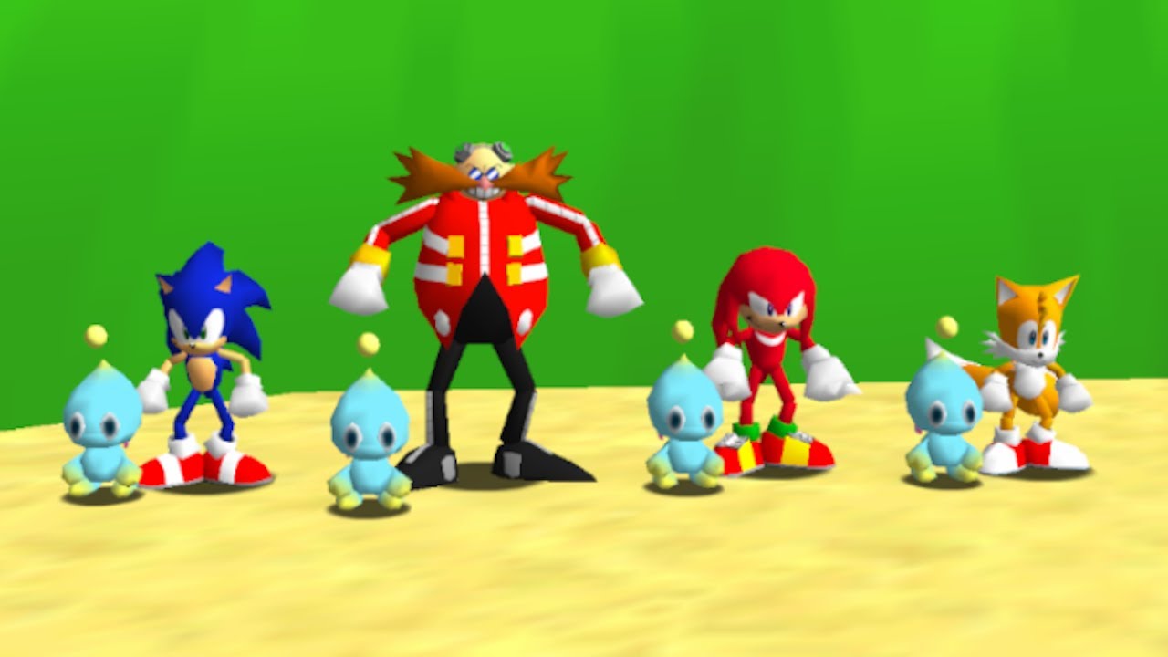 4 Modern Sonic Characters with Chao in Mario 64 - Full Game 100% ...