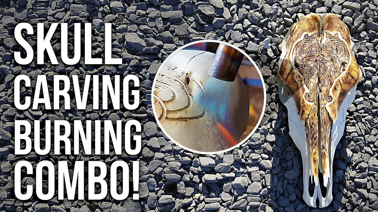 Skull Carving and Burning COMBO! (Bone Pyrography) - YouTube