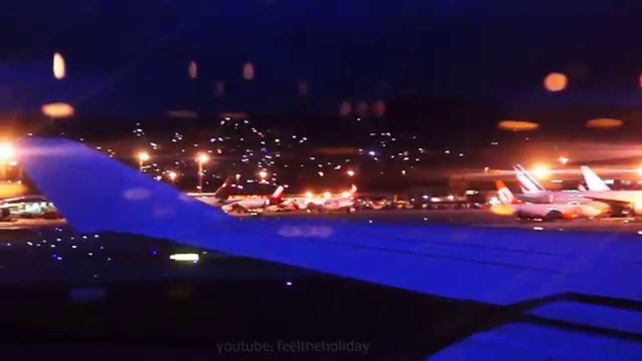 Boing 747 400 Night take off Airport Sao Paulo Brasil to Frankfurt ...