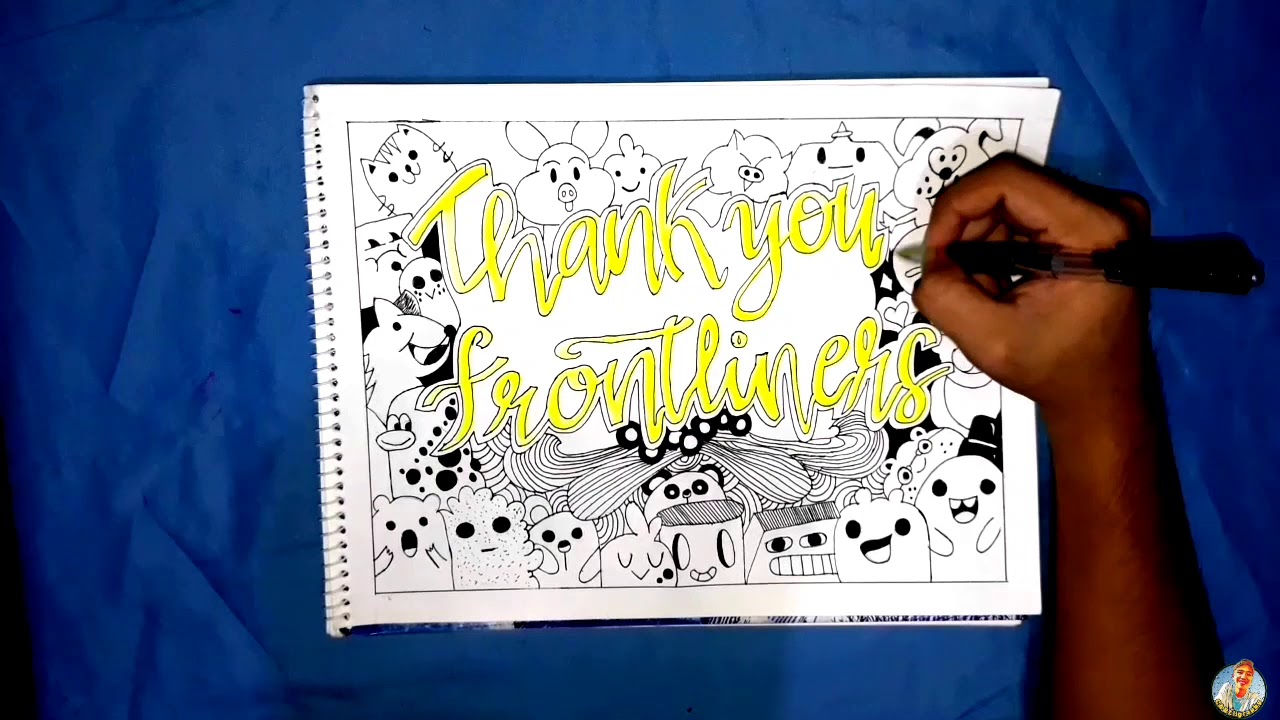 Thank you Frontliners. Doodle Art message💕 - YouTube