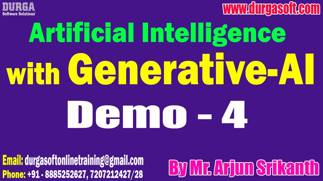 Artificial Intelligence with Generative-AI tutorials || by Arjun Srikanth On 26-06-2025 @7:30AM ...