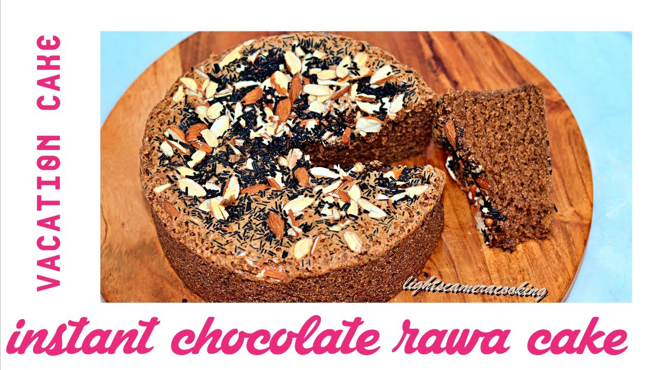 Semolina Cake recipe | Instant chocolate rawa cake for vacation ...