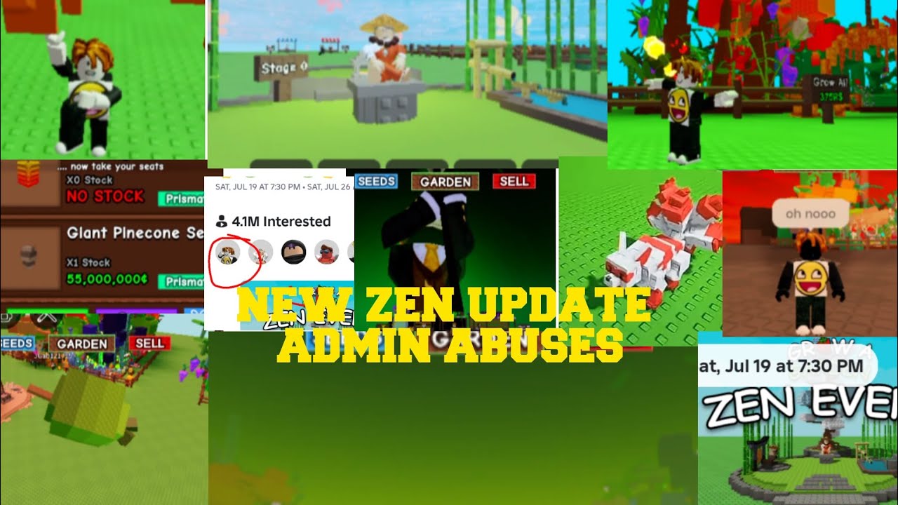 Grow a garden new zen update admin abuse 🤯 | Roblox - YouTube