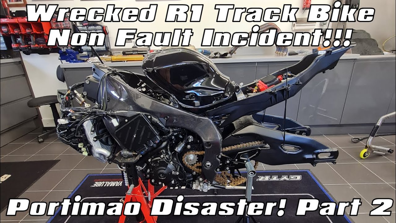 Wrecked R1 Track Super Bike - Non Fault Incident!!! Portimao Disaster ...