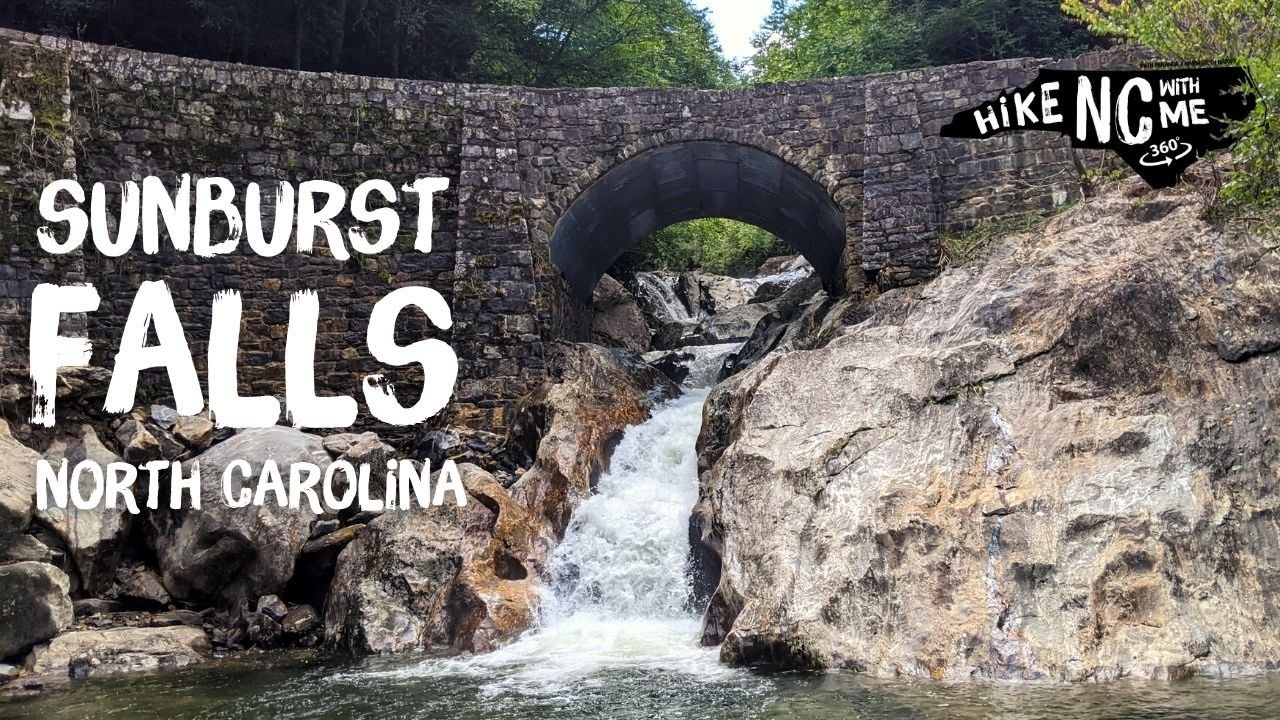 💦 Sunburst Falls Easy Roadside NC Waterfall - YouTube