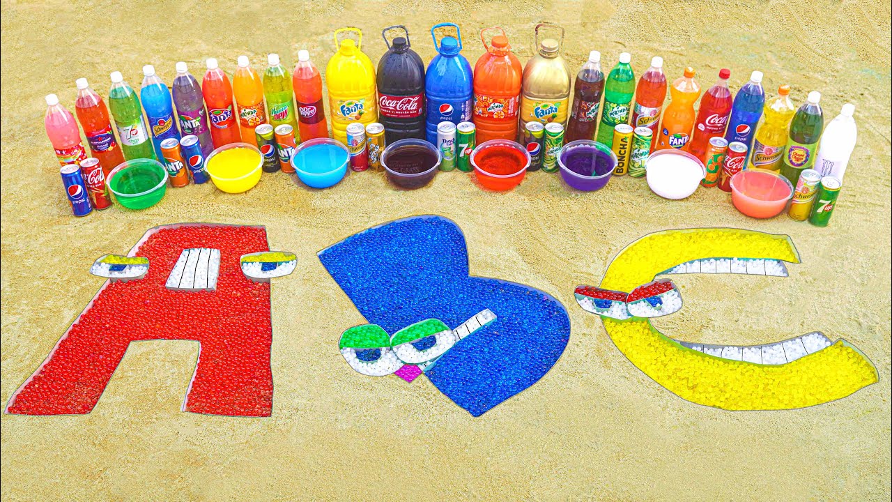 How to make Raibow Alphabet Lore with Orbeez, Coca Cola, Fanta, Mtn Dew ...