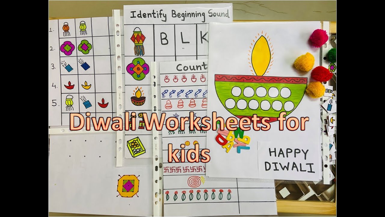 Diwali Worksheets for Nursery Kids - YouTube