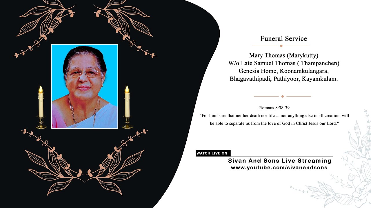 Funeral of Mary Thomas - YouTube