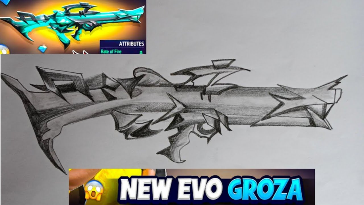 groza Evo gun drawing free fire/free fire upcoming Evo gun /free fire ...