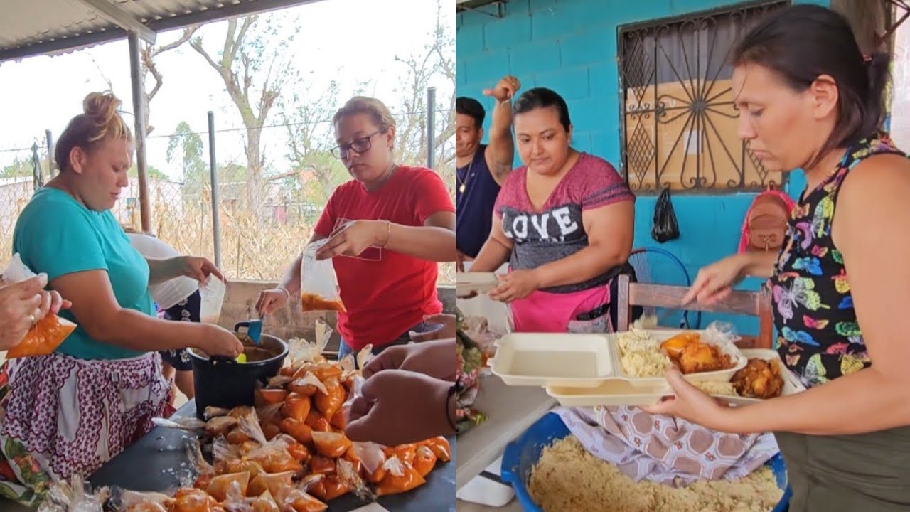 Preparando los platos de comida ahora si casi todo esta listo para ir a ...