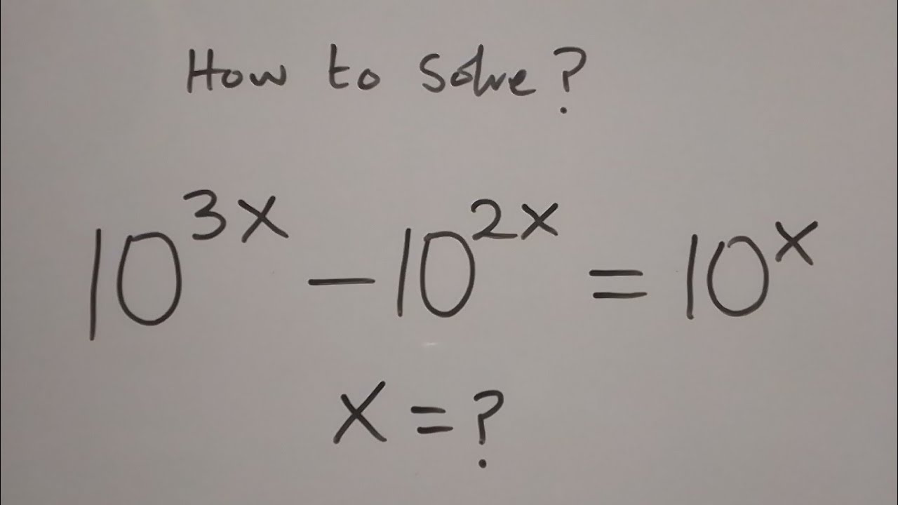 A Nice Math Olympiad Algebra Problem | Find the Value of X - YouTube