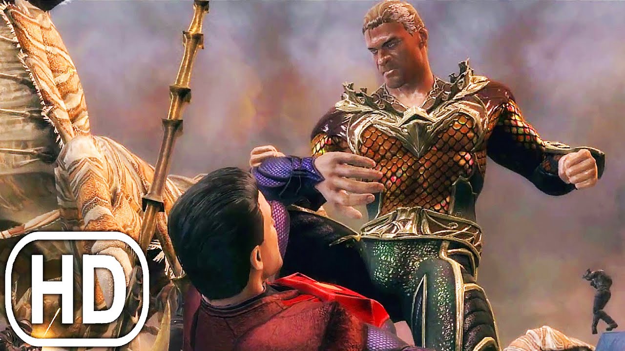 Justice League Superman Army VS Aquaman Army Fight Scene - Injustice ...
