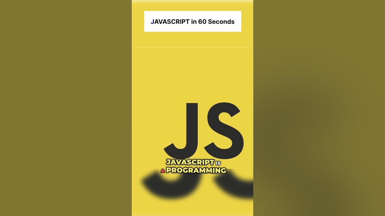 Java script in 60 seconds - YouTube