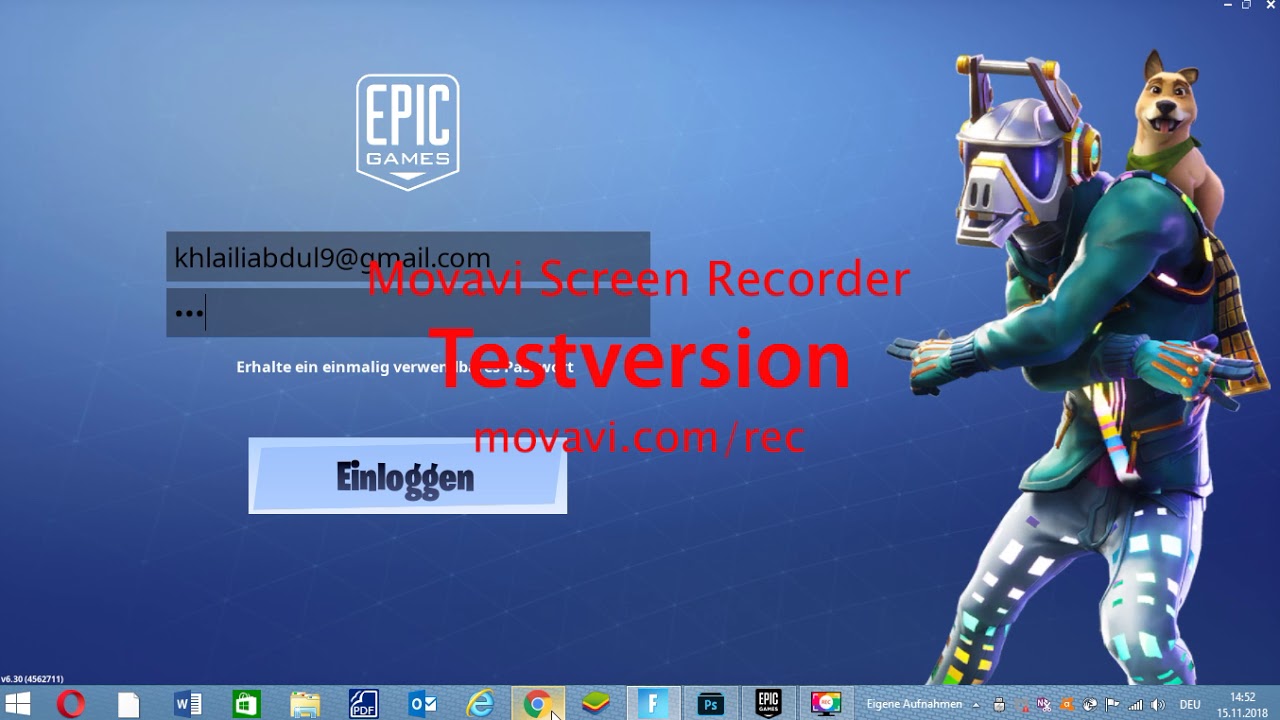 bei fortnite auf pc anmelden - YouTube