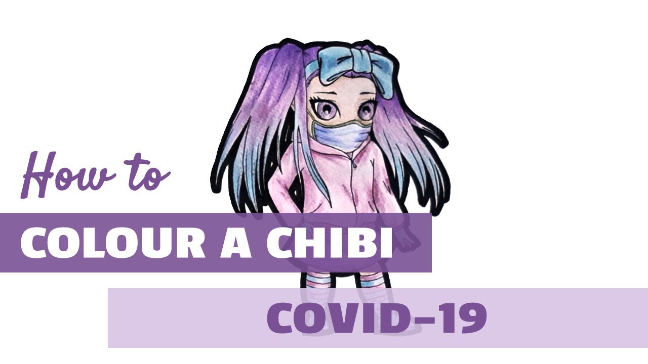 How to colour a chibi: COVID-19 - Timelapse Drawing - YouTube