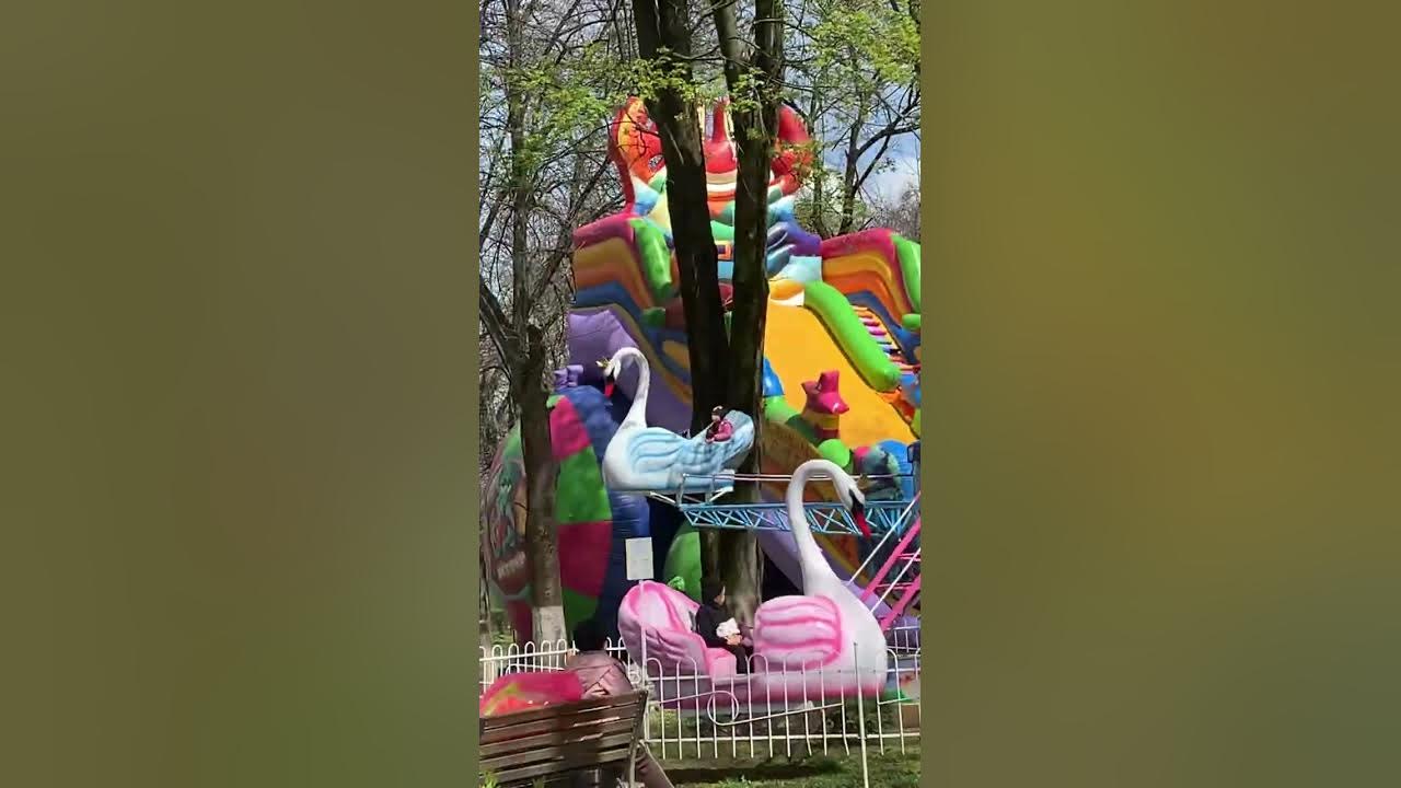 Місто Ужгород Парк Боздош відпочинок з дітьми на атракціонах Youtube