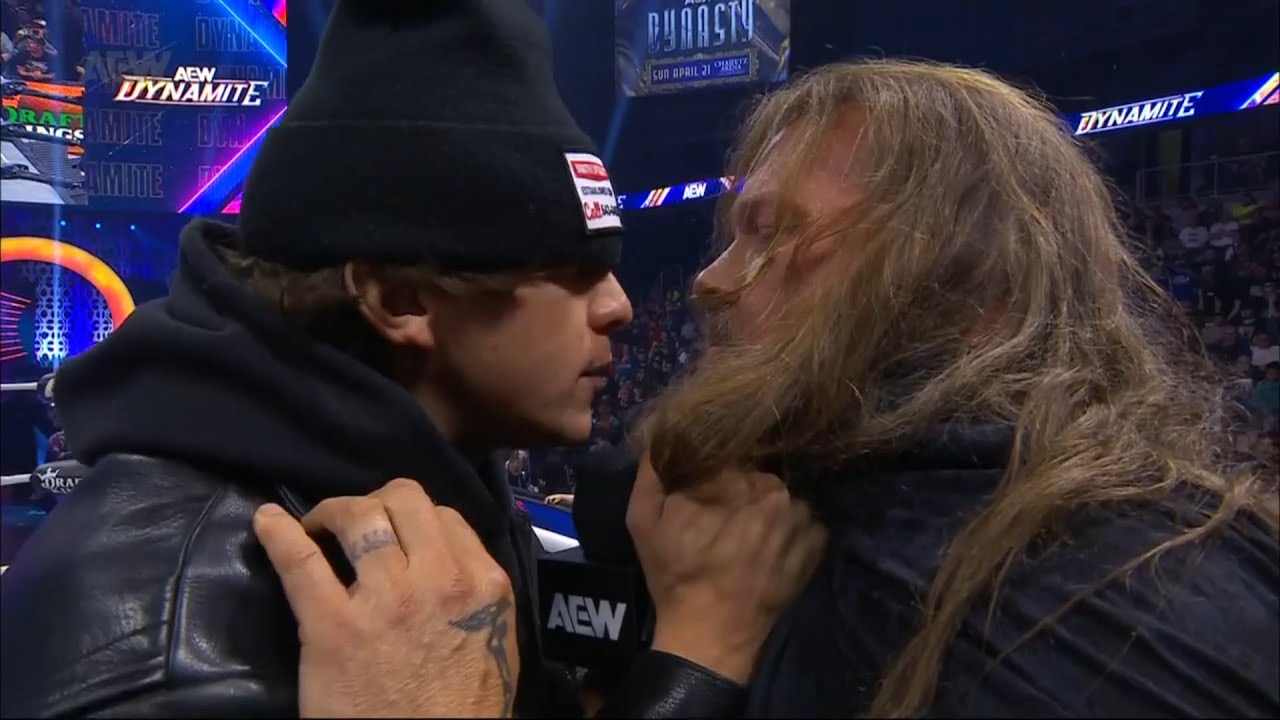 Hook confronts Chris Jericho AEW Dynamite Apr 17 2024 - YouTube