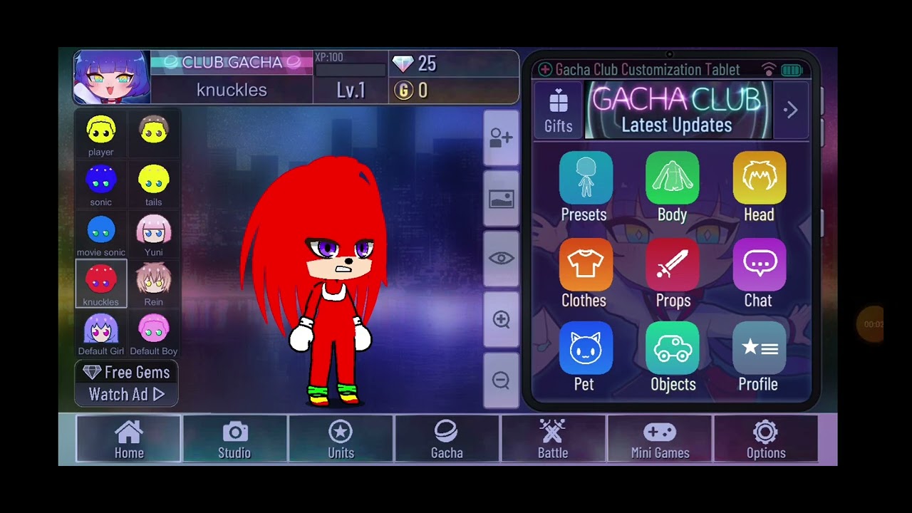 i make knuckles on gacha club - YouTube