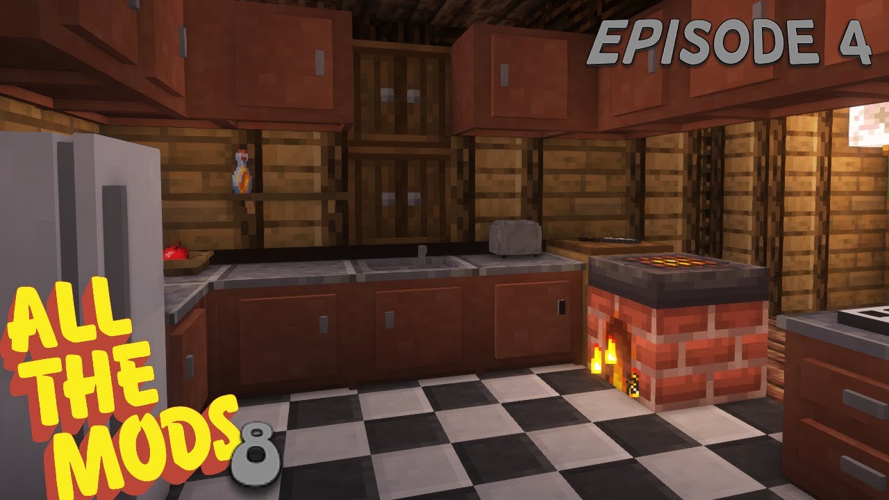 ALL THE MODS 8 EPISODE 4 KITCHEN DECORATION AND UPDATES - YouTube