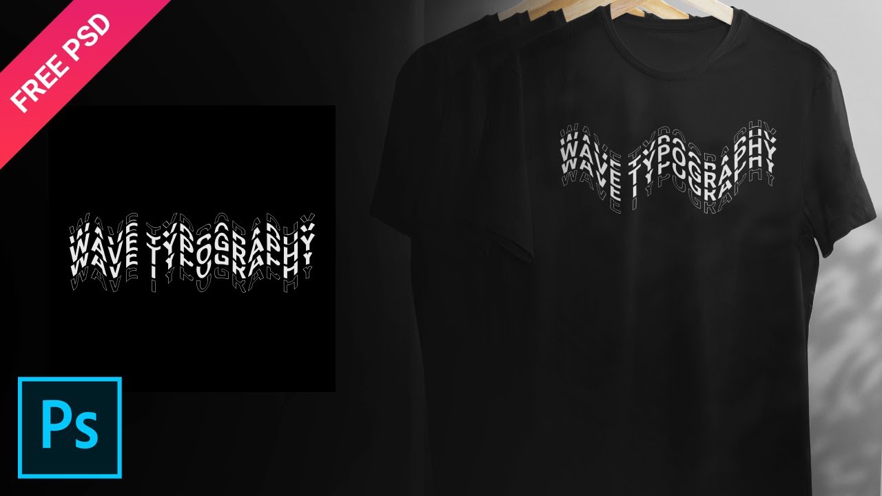 EASY SIMPLE Typography Wave Text for Clothing Design - Tutorial ...