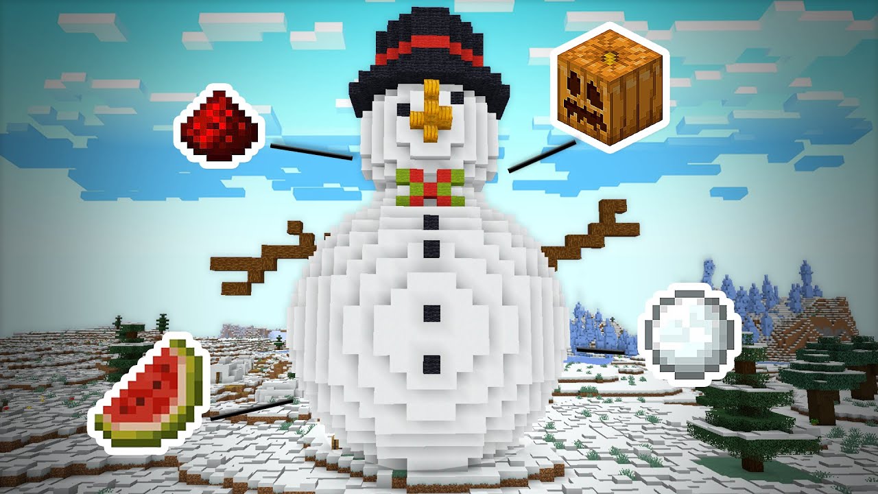ESSE BONECO DE NEVE GIGANTE É UMA FARM SECRETA no MINECRAFT SURVIVAL ...