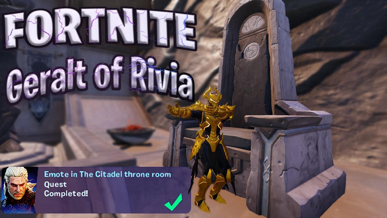 Emote in The Citadel throne room (location) - Fortnite Geralt of Rivia ...