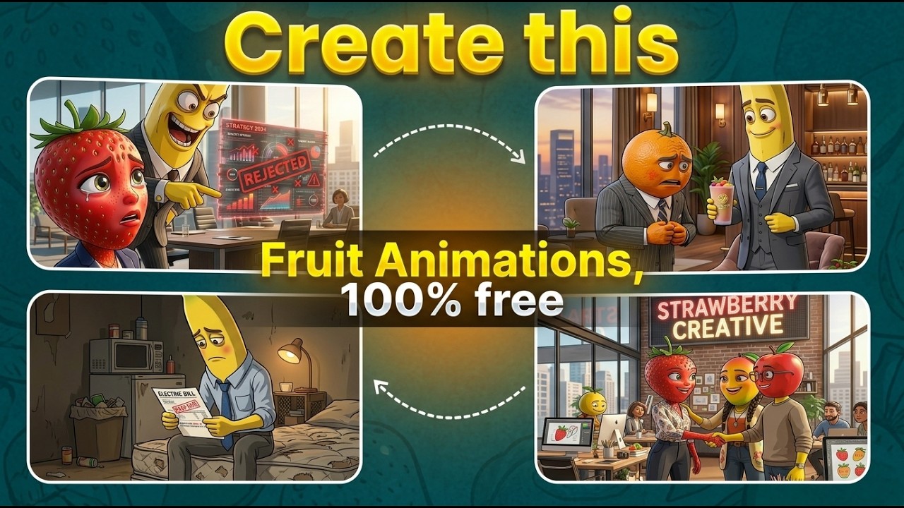 Create This Viral Fruit Animation Niche | 100% FREE With Ai - YouTube