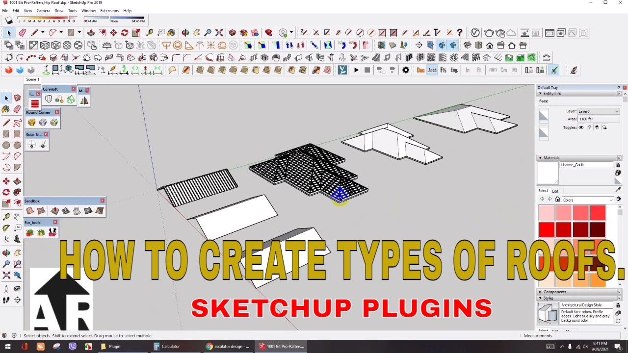 How to create roofs in Sketchup Plugins - YouTube
