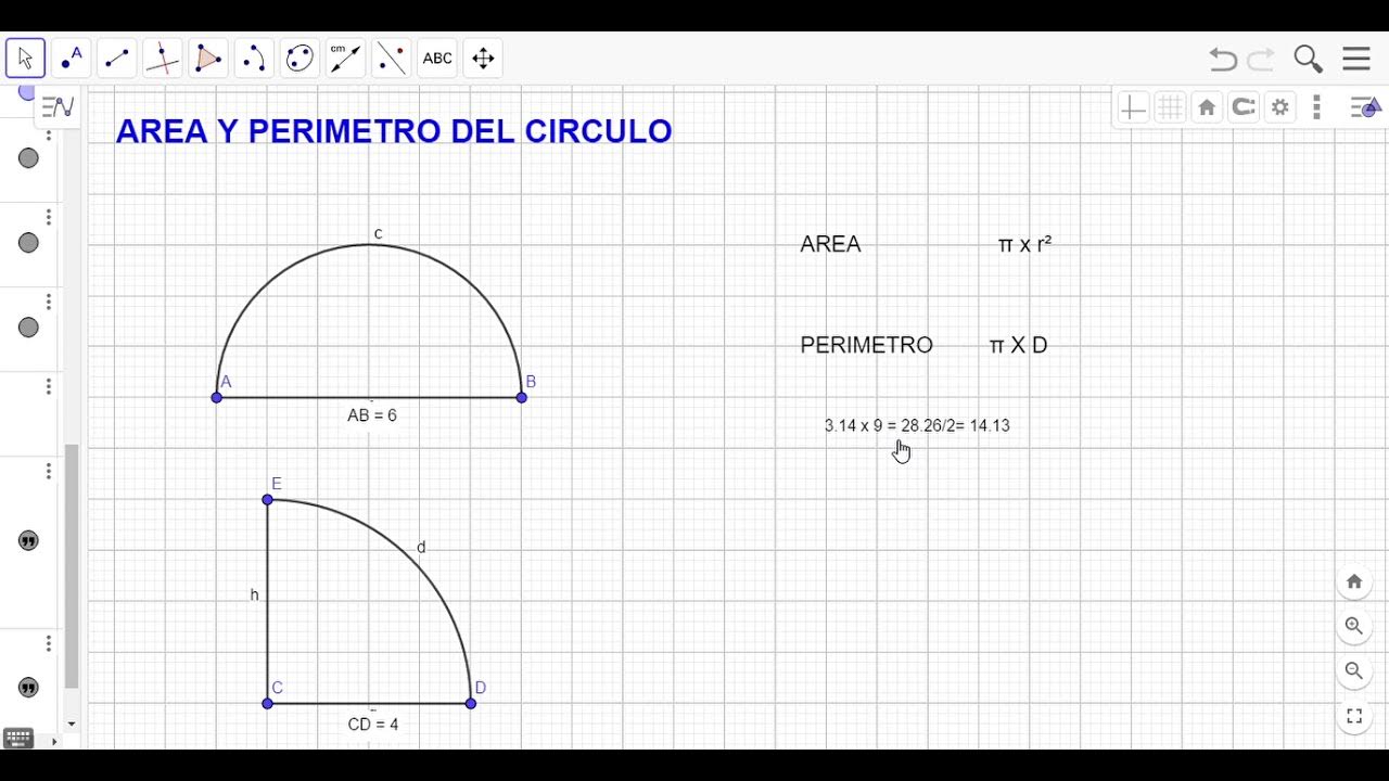 AREA DE MEDIO Y UN CUARTO DE CIRCULO - YouTube