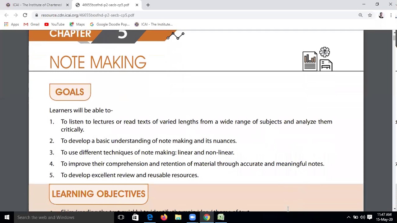 CA Foundation BCR - Note Making - YouTube