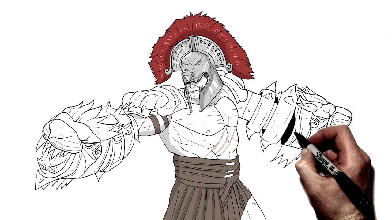 How To Draw Hercules | Step By Step | God Of War - YouTube