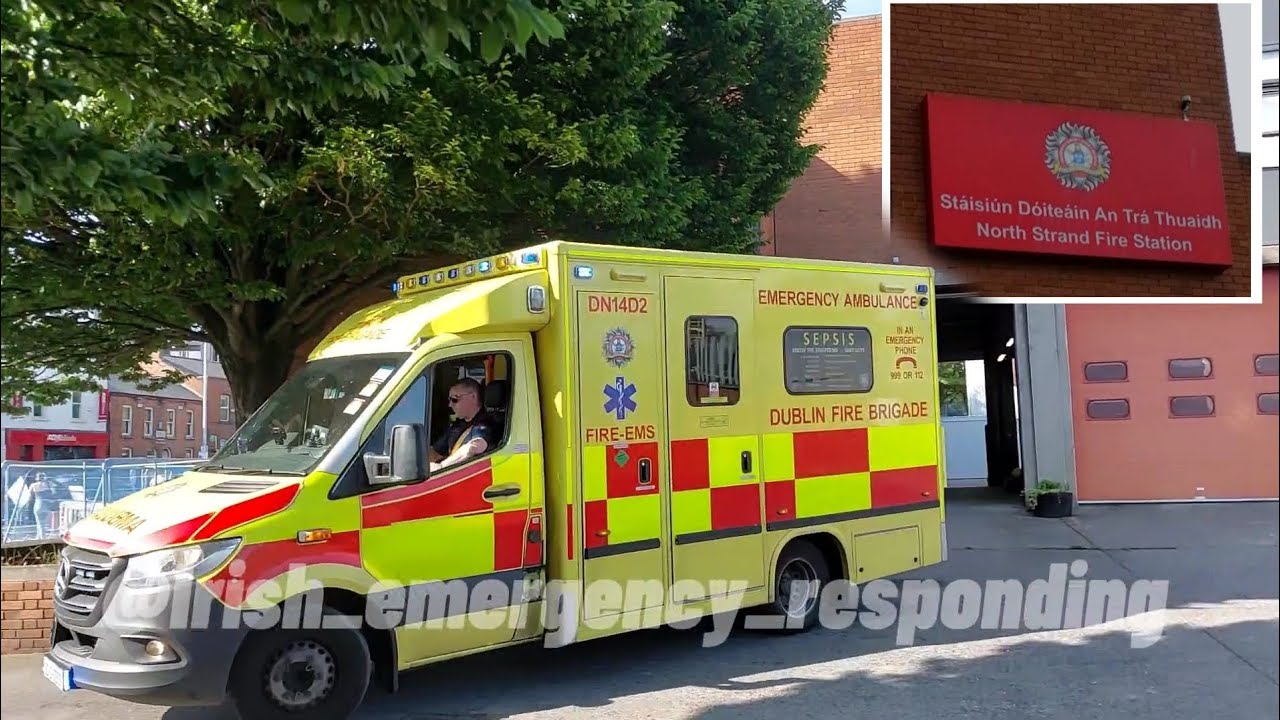 Dublin Fire Brigade DN14D2 Mobile to Incident from North Strand Fire ...