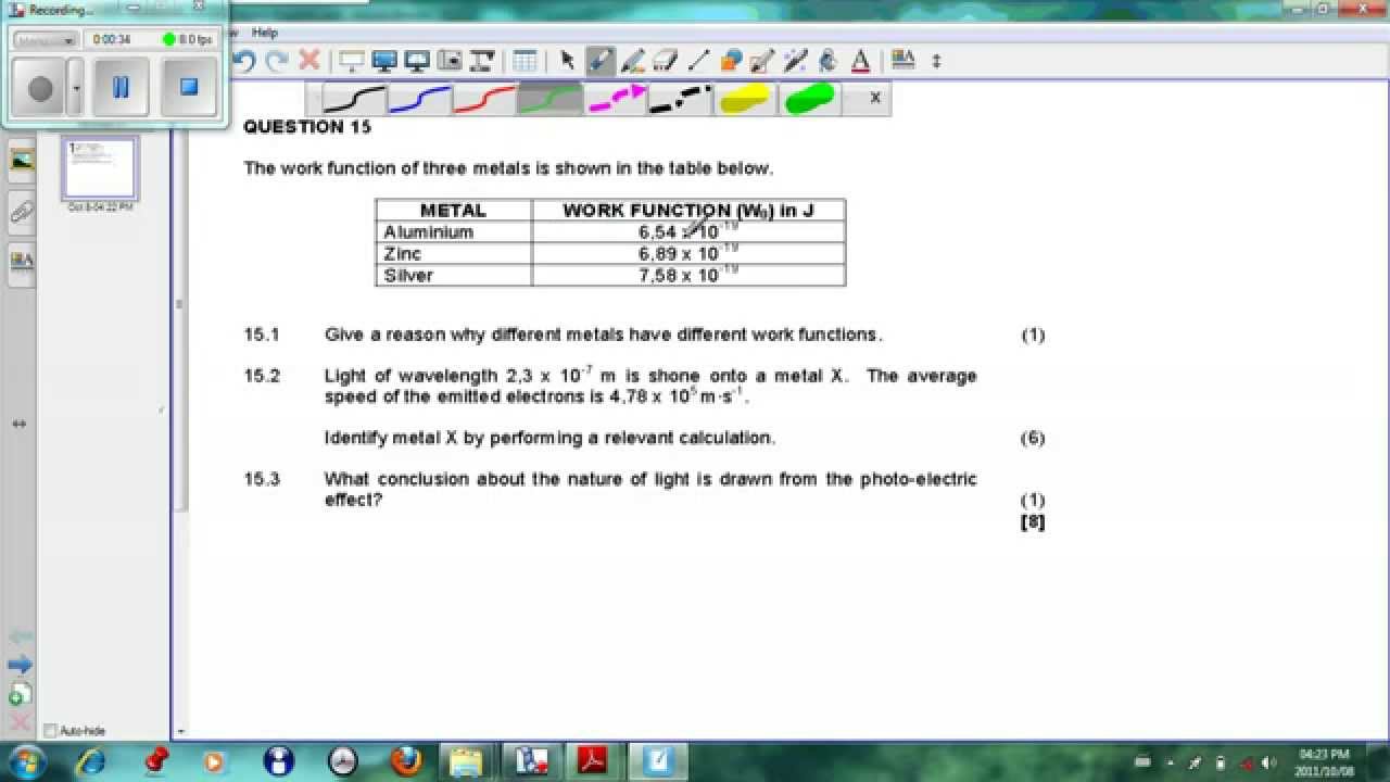Photoelectric effect - Exam question - YouTube