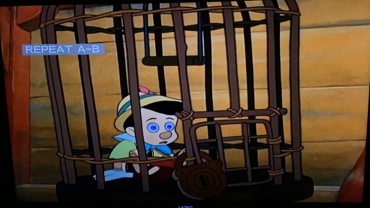 Pinocchio 1940🔺Pinocchio I’m Outta Here! I Got Get Out!😫👊🏻😡🏫🔺Cage🔺SAD ...