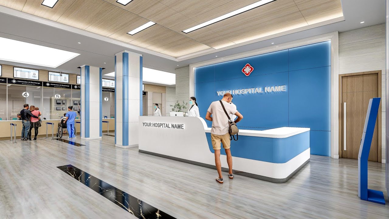 Enscape Rendering Hospital lobby 7 - YouTube