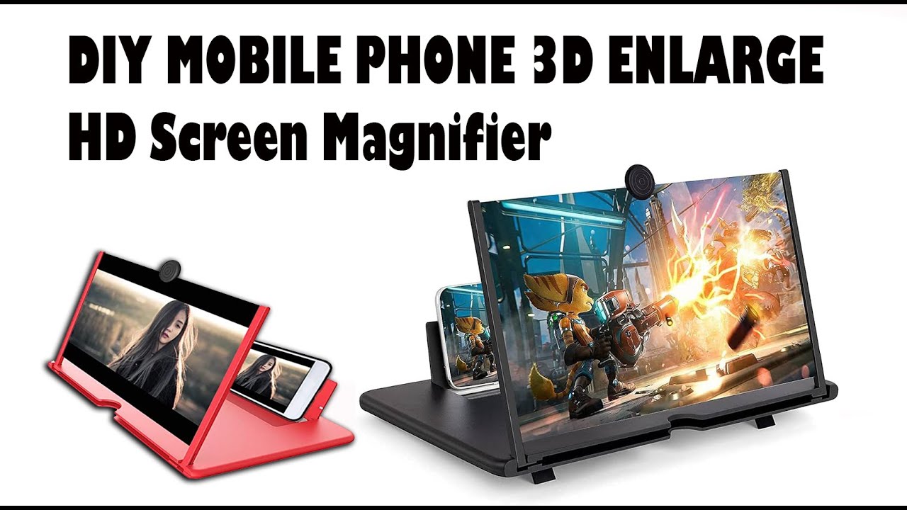 DIY MOBILE PHONE 3D ENLARGE HD Screen Magnifier - YouTube