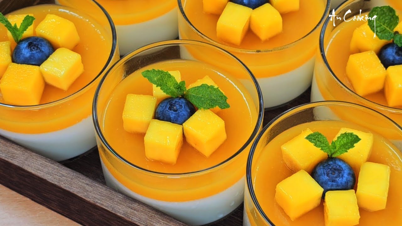 Mango Panna Cotta Recipe | Làm món tráng miệng với xoài vô cùng ngon và đẹp, cách làm rất dễ ...