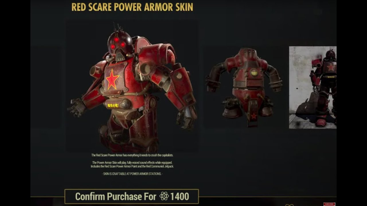 09/14/21 ATOMIC SHOP NEW RED MENACE OUTFIT BUNDLE FALLOUT 76 RED SCARE ...