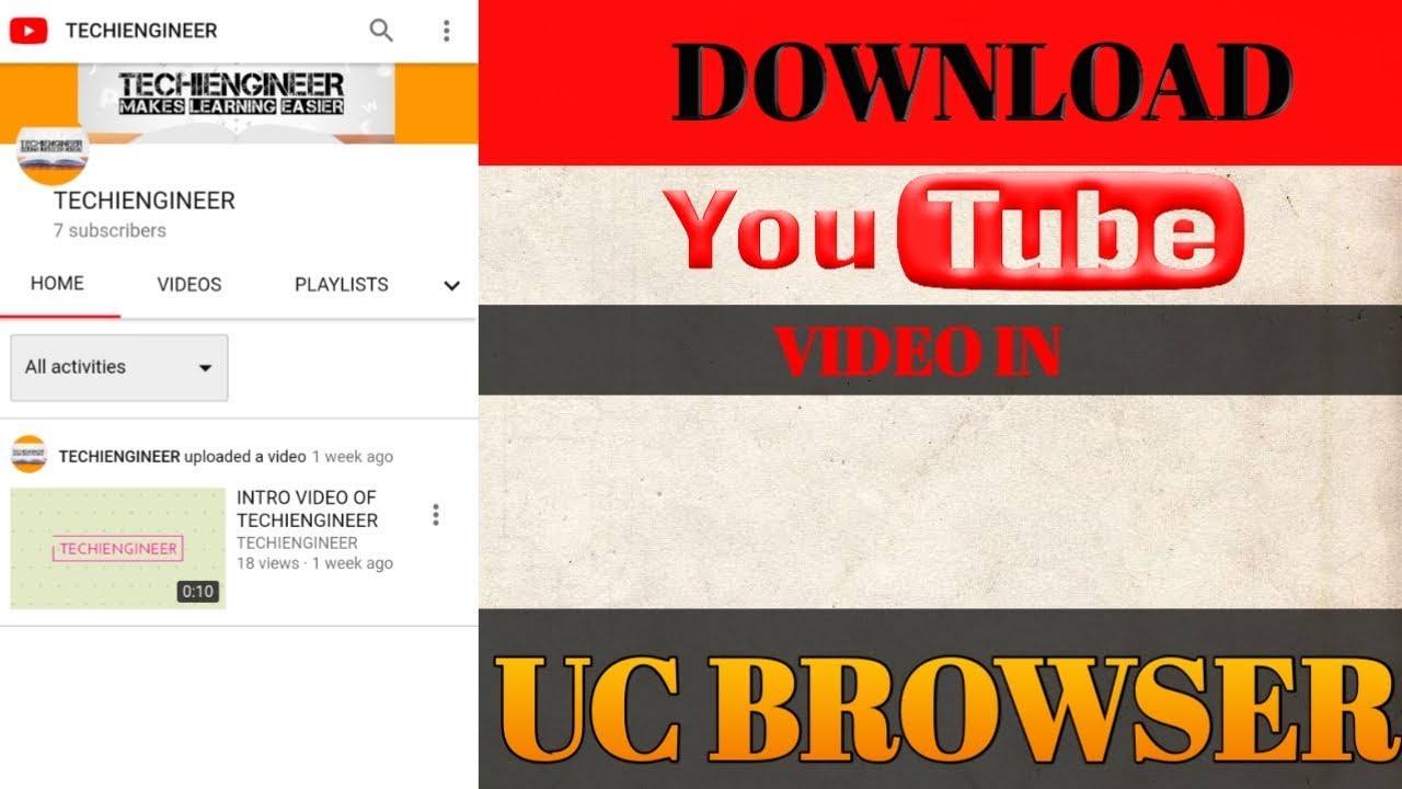 Download Youtube video in UC BROWSER - YouTube