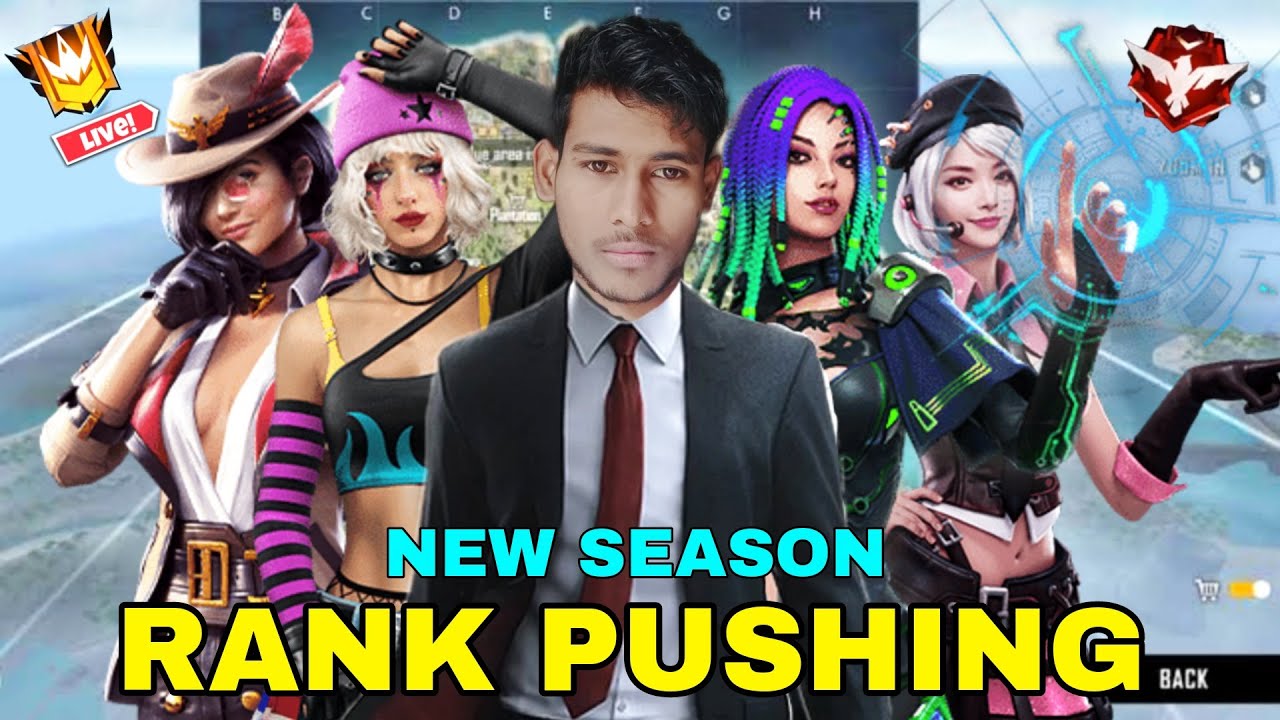 FF br rank Pushing with random free fire live - YouTube
