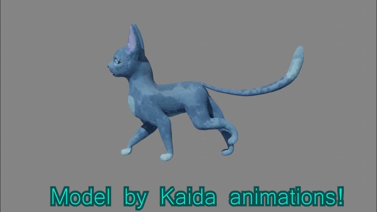 Bluestar walk cycle (Model by Kaida Animations) - YouTube