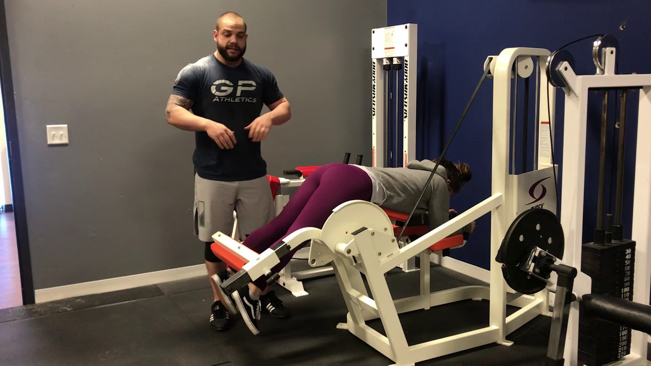 Laying Down Leg Curls - YouTube