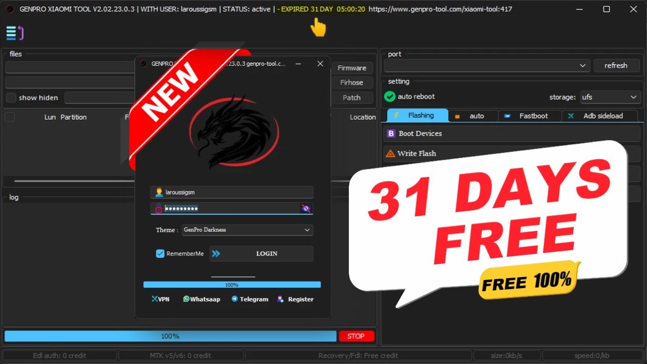 GENPRO XIAOMI Tool V2.02.23.0.3 [Free 31 Days] Auth Bypass By Server ...