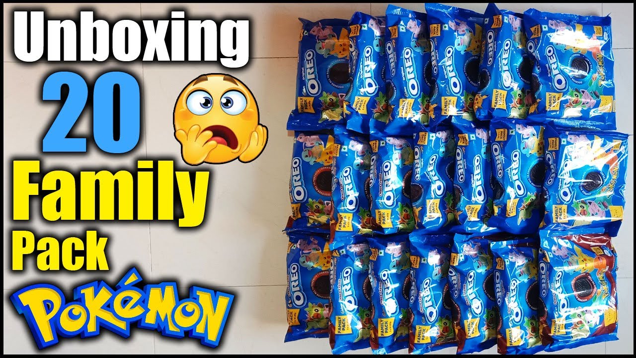 Oreo Pokemon 20 Family Packs | Oreo Pokemon Cards Unboxing Video | Oreo ...