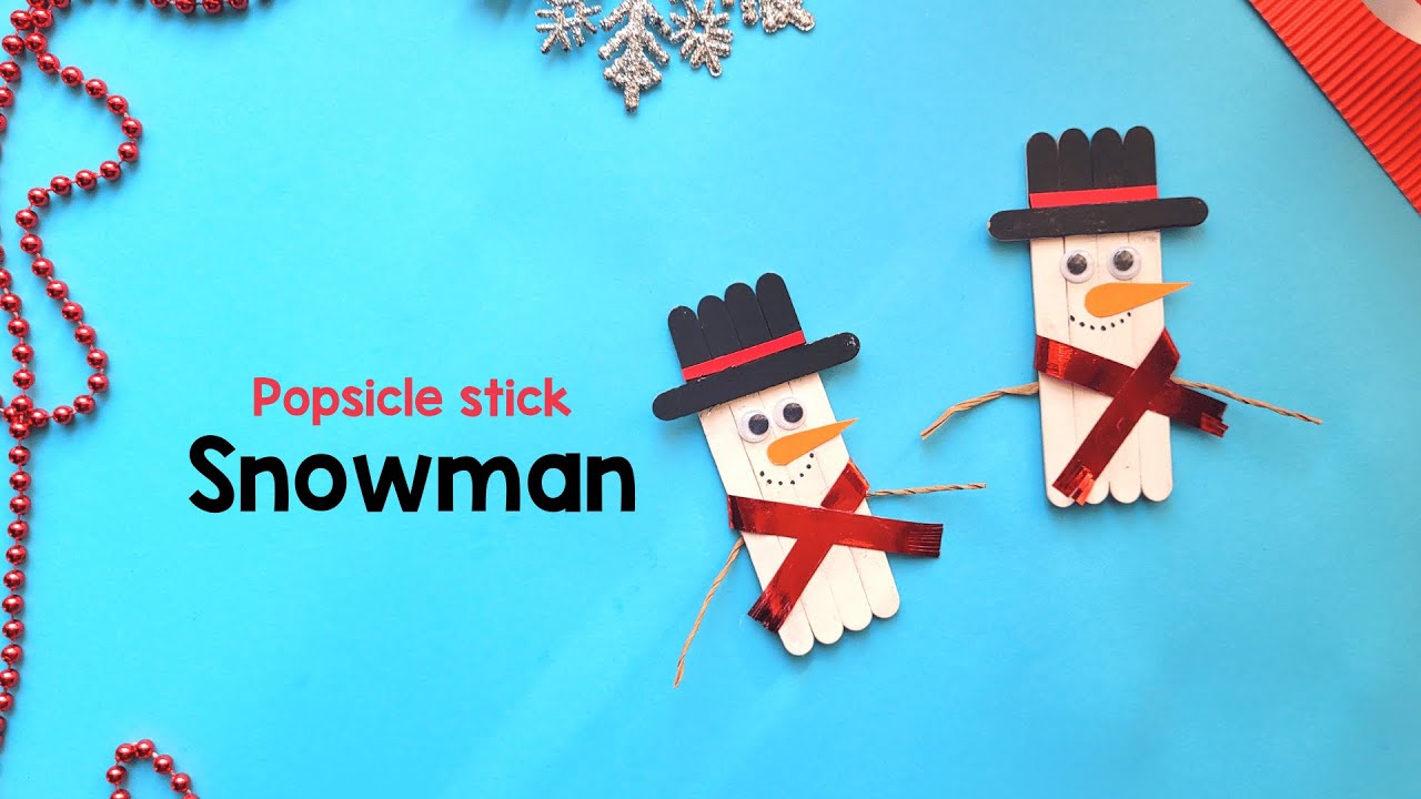 Popsicle Stick Snowman - YouTube
