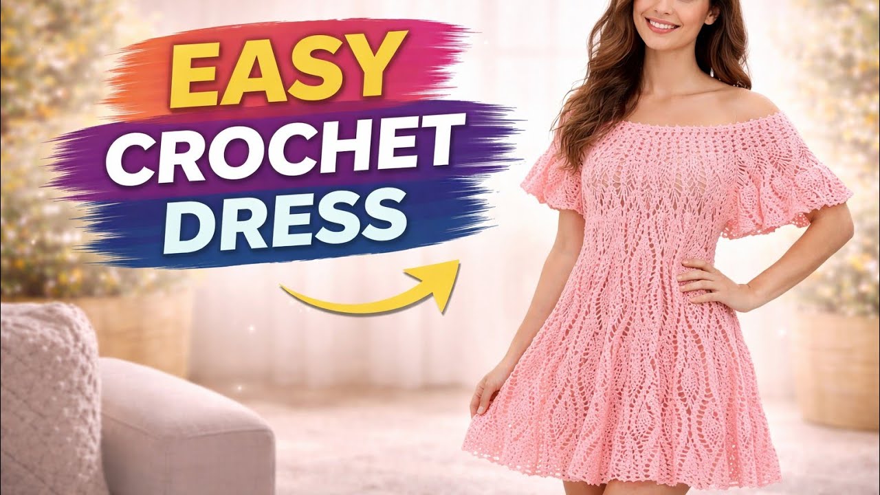 Crochet Dress Tutorial *𝓛𝓮𝓼𝓼𝓸𝓷 𝟣𝟤𝟧* - YouTube