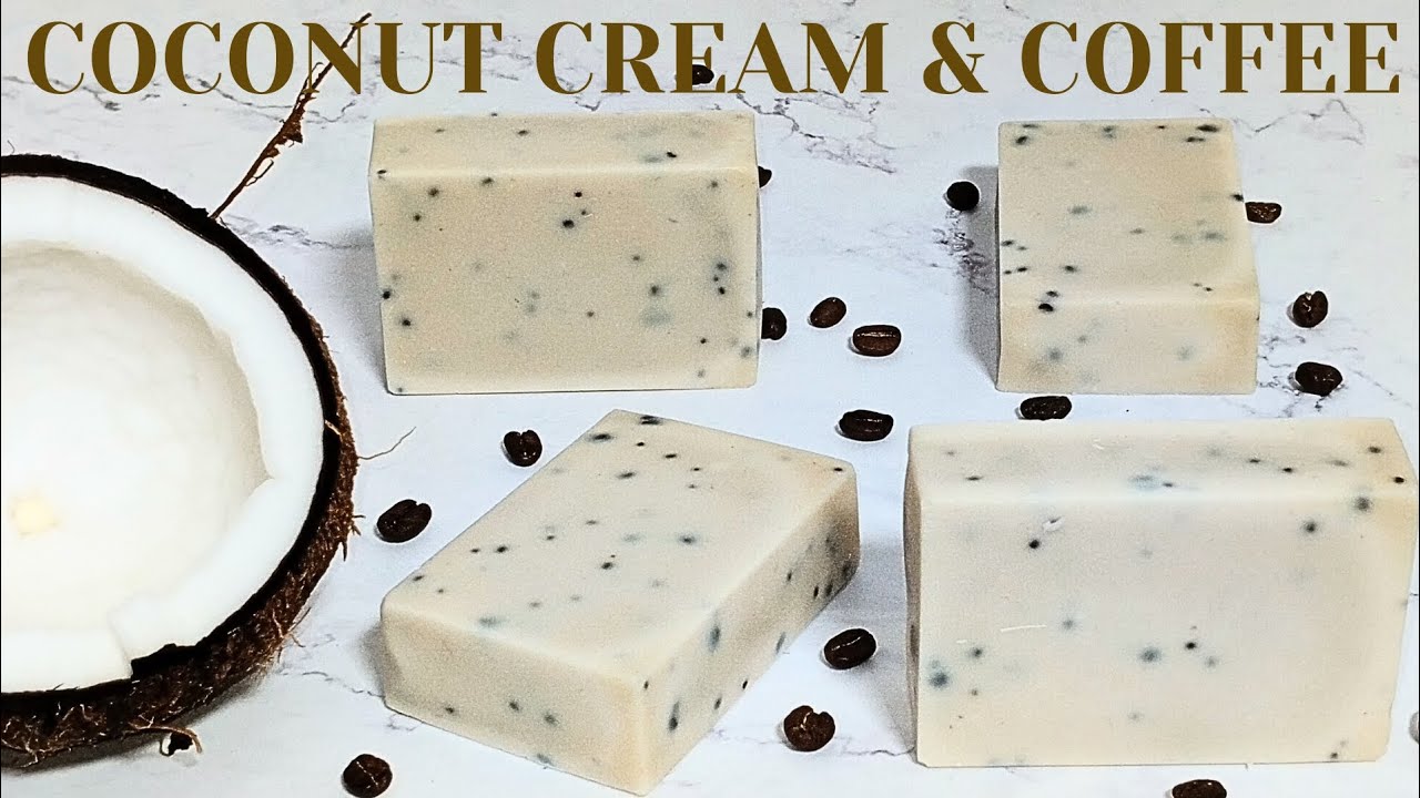 COCONUT 🥥 CREAM AND COFFEE ☕ COLD PROCESS SOAP 🧼 - YouTube