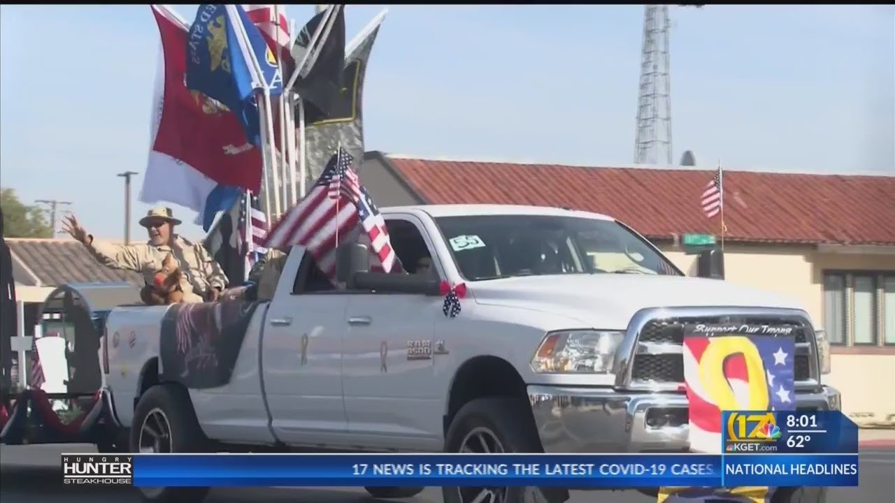 Hundreds turn out for first ever Delano Veteran's Day parade - YouTube