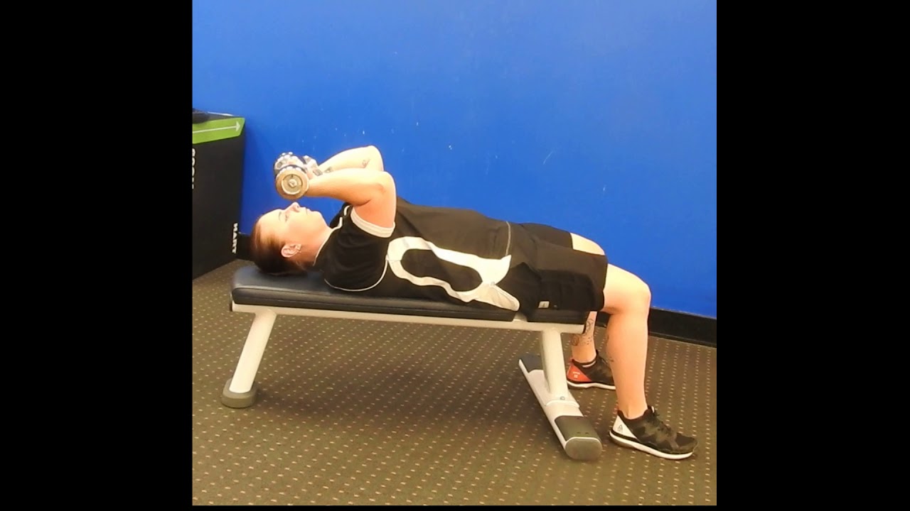 Dumbbell Laying Tricep Extension - YouTube