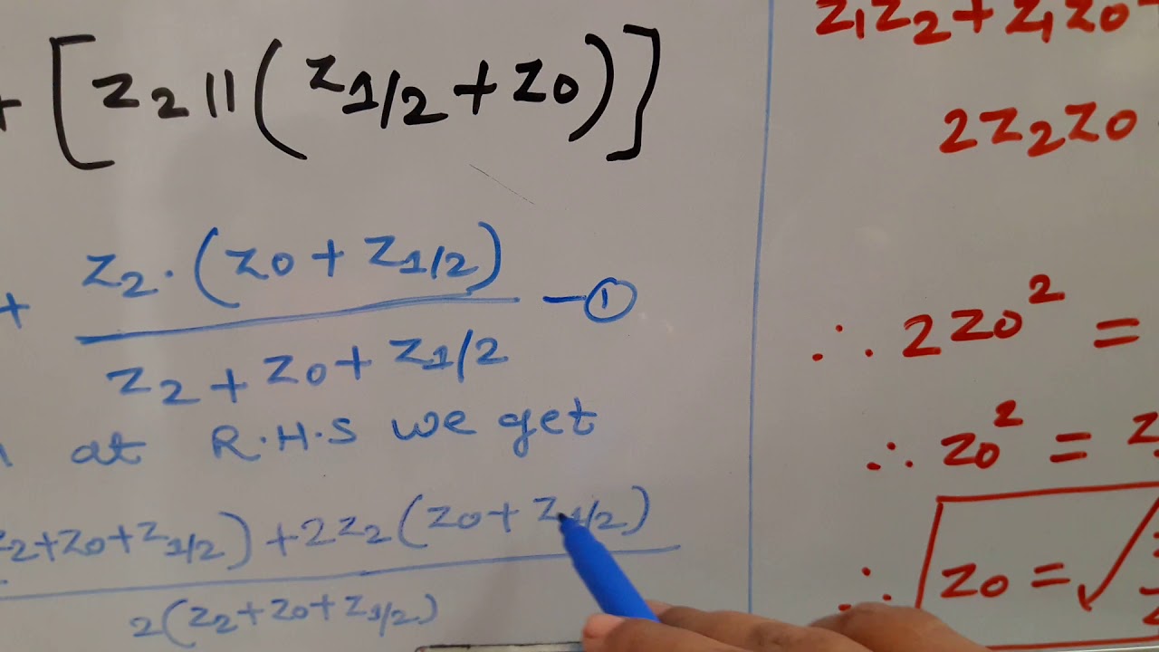 Characteristics impedance of symmetrical T network - YouTube